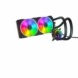 280mm簡易水冷クーラー¶対応ソケット：Intel 20xx、 115x / AMD AM4、 TR4(CPU付属ブラケットが必要)¶ARGB対応ポンプヘッド(ウォーターブロック)、回転スイッチによる動作モード切り替え、PWM/ARGBハ...