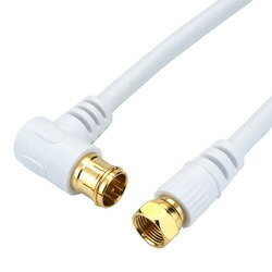 HORIC アンテナケーブル 0.5m ホワイト 差込式/ネジ式コネクタ L字/ストレートタイプ AC05-445WHHORIC アンテナケーブル 0.5m ホワイト 差込式/ネジ式コネクタ L字/ストレートタイプ AC05-445WH