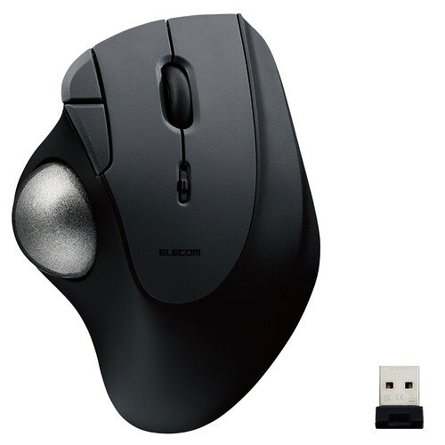 エレコム株式会社。トラックボールマウス/IST/36mmボール/親指/ベアリング支持/無線2.4GHz/5ボタン/ブラック■楽な姿勢で操作できるエルゴノミクス形状と圧倒的になめらかな操作性を実現した、親指操作タイプのトラックボールIST。 ...