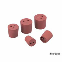 穴付き赤ゴム栓 1個入 (1個)穴付き赤ゴム栓 1個入 (1個)。ゴム栓底面の凸部に切り込みを入れるだけで穴を開けることができ、穴開け作業が容易です。穴径は直径5mmでガラス管等の使用に便利です。切り込みを入れずに使用すると通常のゴム栓とし...