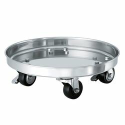 容器との脱着が容易なはめ込み式です。絞り加工で軽量な皿タイプです。タンク運搬用台車（SS・ゴム車） φ330mm用 (1個)。容器との脱着が容易なはめ込み式です。絞り加工で軽量な皿タイプです。材質（台車本体）：ステンレス（SUS304）キャ...