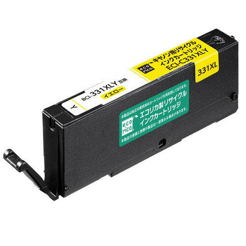 その他：エコリカ リサイクルインクカートリッジ■対応カートリッジ:キヤノン BCI-331XLY ■カラー:イエロー(染料) ■対応機種:PIXUS TS8630BK/WH/RD、TS8530 ■その他：エコリカ リサイクルインクカートリッ...