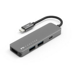 持ち運びにも最適 4K高画質出力と5Gb/s高速データ転送を実現したType-C HUBPortable 4 in 1 USB-C Hub(USB-C PDx1/USB3.0x2/HDMIx1)