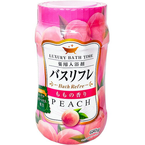 保湿成分配合でお肌にうるおい。227859。衣料・生活用品 ＞ ヘルス＆ビューティ ＞ ボディケア ＞ 入浴剤。●桃の香り、本体です。●お湯の中のミネラル成分が、全身の表面にベールをつくり、温浴効果を高め、血行を促進し、肩のこり・腰痛・疲労...