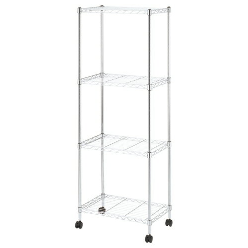 直径19mmのポールを使用した簡易ラック。SEM-5515。オフィスファニチャー ＞ 収納家具 ＞ オープンラック・物品棚 ＞ 。●幅550mm、高さ1490mmの4段タイプ。●スペースをとらない奥行350mmのコンパクト設計。●キャスター...