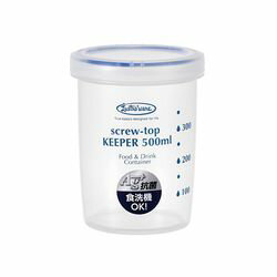 保存容器（スクリュータイプ） 500mL (1個)。フタを素早く開閉できるクイック構造です。パッキンは耐熱性に優れ熱湯消毒も可能です。フタは滑り止め・シボ加工付きです。密閉性に優れ液モレ・臭いモレしにくく、またフタをずらせば電子レンジで使用...