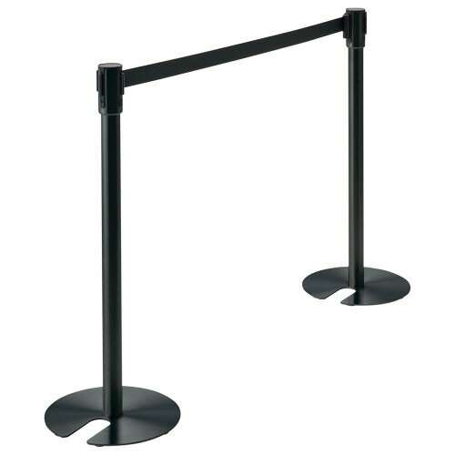 マットな質感でベルトの色がより映える。SU-661-801-7。オフィスファニチャー ＞ 受付・応接・インテリア ＞ 案内・誘導 ＞ 。●ポール＋ベースタイプ、黒ベルトでボールは黒です。●6本まで重ねられるので、収納も省スペース。●ベルト先...