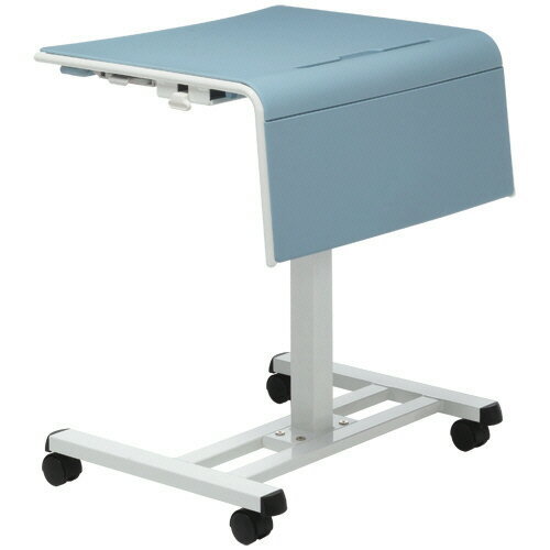 立っても座っても使えるコンパクトな昇降デスク。SUTI-720BL。オフィスファニチャー ＞ デスクシステム ＞ オフィスデスク ＞ 。●天板色はブルーです。●フックは左右2個付。カップホルダーは納品時右側に付属。
