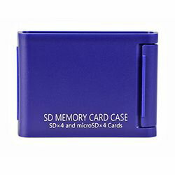 耐衝撃・帯電防止パッドを採用したハードケースタイプのSDカードケース＜SDカード4枚+microSDカード4枚収納可能＞外装にプラスチックを採用したハードケースタイプのSDメモリーカードケース。 内装は耐衝撃・帯電防止パッドを採用しています。