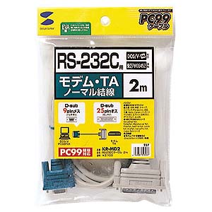 RS-232C　ケーブルケーブル(TA-モデム用)仕様：m数/2m/D-sub9pinメス(インチネジ)(Teal)-D-sub25pinオス(ミリネジ)　DOS/Vパソコン本体とモデム等の周辺機器(DCE)を接続する際、またターミナルアダ...
