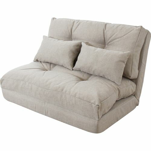 サイズ(cm)：W90×D66-197×H55×SH26。カラー：ベージュ。サイズ(cm)：W90×D66-197×H55×SH26。カラー：ベージュ。スチール ポリエステル。検索キーワード:フロアチェア | ベージュ