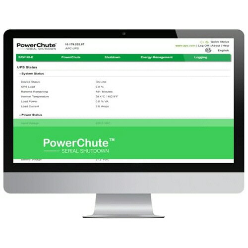 シュナイダーエレクトリック株式会社。PowerChute Serial Shutdown for Business (Smart-UPS 500/750/Lithium-ion 400VA用)日本語表記で簡単に設定ができ、シリアルUPS接続...