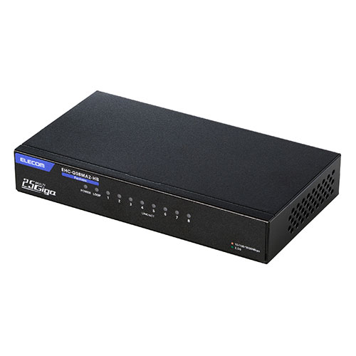 全ポート2.5Gbps対応の8ポートスイッチングハブ。高速インターネット回線と組み合わせることで、2.5Gbpsの通信環境を構築でき、オンラインゲームや動画ストリーミングなどの大容量サービスも快適に楽全ポート2.5Gbps対応の8ポートスイ...