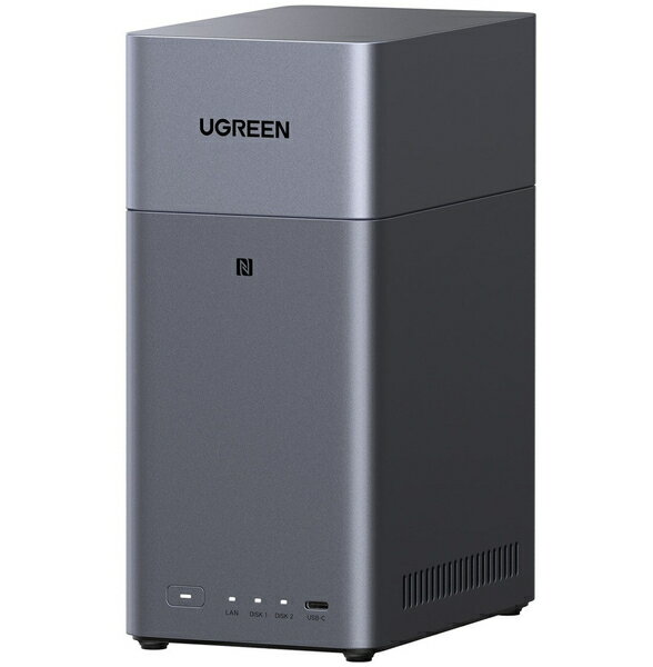 UGRR￥EEN NASync DH2300 2ベイデスクトップnasキット、Rockchip RK3576 オクタコアCPU、4GB LPDDR4X RAM、1GbE、4K HDMI 、 USB-Ax2、…? ドライプベイ: SATAX2...