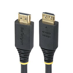 50cm、ブラック。抜けにくいグリップ付きコネクターで不慮の脱落を防ぎ、4K 60Hzの映像を安定伝送するHDMI UHDケーブル●High Speed HDMIケーブル ●抜け防止コネクターで不慮の脱落を防止 ●4K 60Hz対応(HDR...