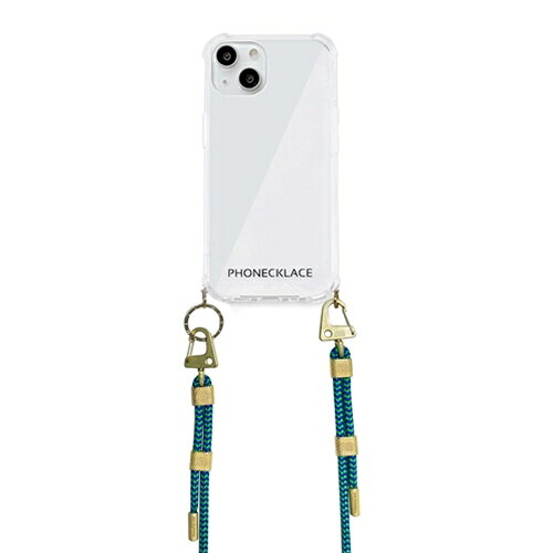 鮮やかなロープストラップにゴールド金属で個性的にPHONECKLACE「クロスボディストラップ付きクリアケース」は、iPhoneをウェアラブルに変身させるファッショナブルなケースです。。iPhoneをウェアラブルに。付属のロングストラップで...