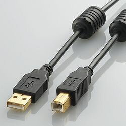 ノイズに強いフェライトコア付き。 [対応機種]USB接続が可能な機器。高周波ノイズを吸収する効果があるフェライトコアが付いたUSB2.0ケーブルです。USB(Aタイプ:オス)のインターフェイスを持つパソコンやUSBハブと、USB(Bタイプ:...