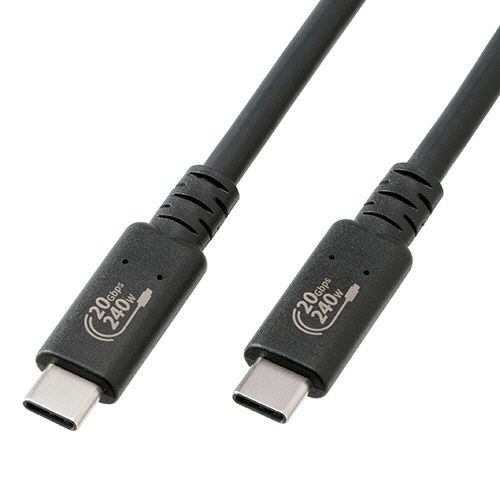 USB4準拠。超高速データ転送＆240W給電。4K映像出力にも対応。USB4CC20G1。パソコン・パソコン周辺機器 ＞ タップ・ケーブル・切替器 ＞ ケーブル・コネクタ ＞ USBケーブル／コネクタ。●USB Type-C to Cケーブ...