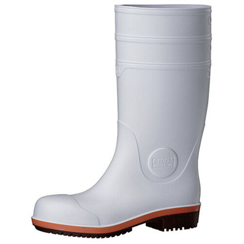 水や油で滑りやすい環境で履かれることの多い作業用長靴に耐滑性を搭載した「ハイグリップ長靴」。台車の車輪が衝突しても小指部に乗り上げない特許取得の小指保護先芯。軽量な樹脂タイプ。梱包・工具・作業用品 ＞ 安全用品 ＞ 保護具 ＞ 安全靴。●全...