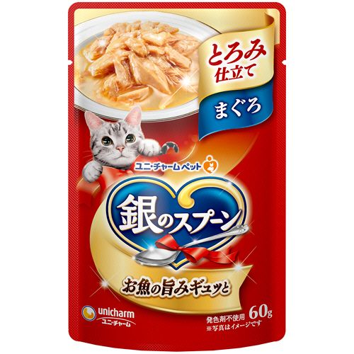 お魚のうまみギュッと。衣料・生活用品 ＞ レジャー／園芸／ペット用品 ＞ ペット用品 ＞ 猫用フード。●お魚のおいしさたっぷり。とろける旨み仕立て。まぐろ・60g、16パックのセットです。