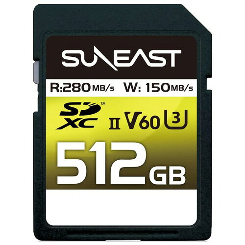 4K撮影におすすめのプロフェッショナルメモリーカード。SE-SDU2512GB280。パソコン・パソコン周辺機器 ＞ メモリーカード ＞ SDメモリーカード ＞ 。●UHS-II テクノロジー、最大転送速度 280MB/s、容量512GBの...