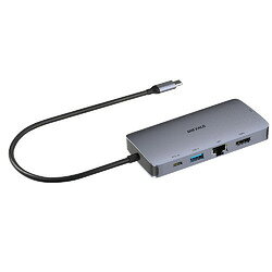 PD対応 6in1 VGA付き ドッキングステーション●ケーブル1本で周辺機器をノートPCに接続できる●LANポートのないパソコンも有線LAN接続が可能に●USB Power Delivery(PD)対応