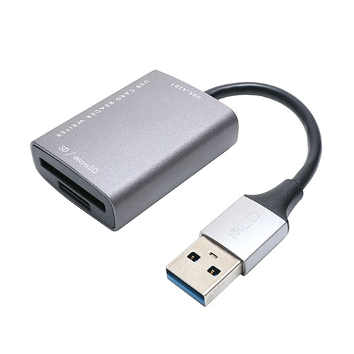 SDカードとmicroSDカードが同時に使える(2スロット搭載)/スタイリッシュで放熱性の高いアルミニウム採用SDカード・microSDカード同時使用可能。USB-A端子搭載のPCでSDカード・microSDカードを使用できるカードリーダ・...