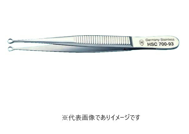 【画像はイメージです】【納期について】発送日が配送予定を超える場合は、別途メールや問合せフォームにてご相談いたします。★数量・大口割引も受付中！お問い合わせください。 ■リングピンセット HSC 700-93の特長 丸い形状の物をつかみやす...