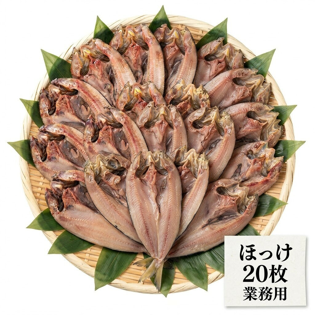 干物＜ホッケ 商品説明名称ホッケ開き 原材料名ほっけ、食塩内容量20枚賞味期限冷凍：6か月解凍後：2日間保存方法要冷凍　 -18度以下で保存して下さい販売者 玄海屋大阪市北区長柄中1-7-4 商品情報 北海道産真ホッケです。サイズも塩加減も...