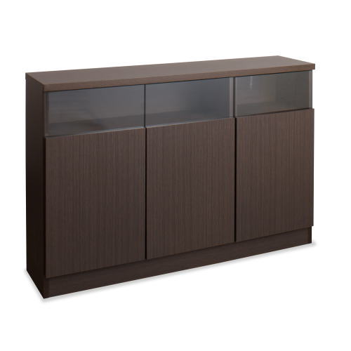 【サイズ】 本体：(約)幅118.5×奥行29.5×高さ80cm ガラス部：(約)幅35.5×奥行26×高さ18cm(左) (約)幅73.5×奥行26×高さ18cm(右) 扉内：(約)幅34×奥行26×高さ46cm(左) (約)幅72×奥行...