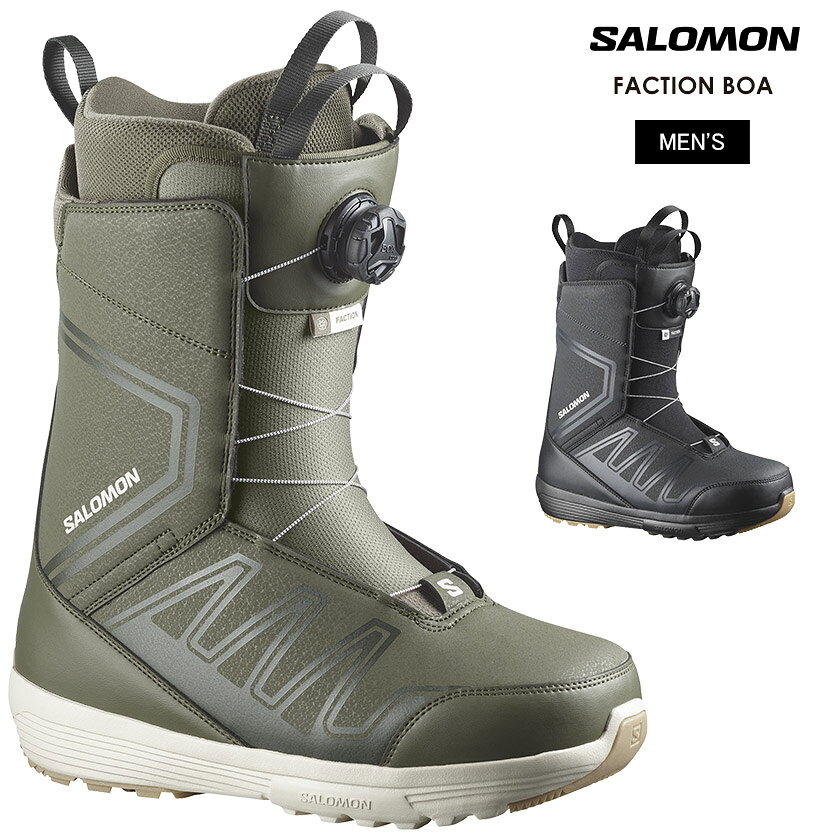 Faction BOAは、レベルアップを目指すライダーに日常的なパフォーマンスと一流のフィット感をもたらします。SalomonのフットウェアDNAからインスピレーションを得たこのブーツは、耐久性と快適性を軽量なデザインに凝縮。衝撃吸収性とグ...