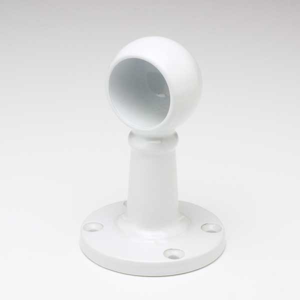 商品名 HRB-2DL　R型首長ブラケット　25mm　 エンド用 品番 HRB-2DL-25WE 材質 ダイカスト 表面仕上 ホワイト 適応パイプ 25mmφ用 サイズ ブラケット高さ（A） ： 84mm 座径（B） ： 56mm 付属品 ...