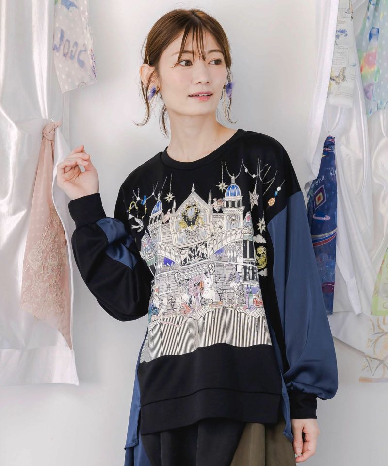 ＊商品詳細＊ 商品名 is scolar イズスカラー 553226：クラシカル動物配色プルオーバー 定価￥ 8,690 ＋　iS ScoLar商品　＋ まるで舞踏会のワンシーンを切り取ったかのように、煌びやかな豪邸を舞台に 動物たちの仮面...