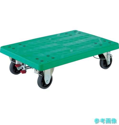 メーカー：トラスコ中山(株) 在庫状況：仕入先在庫品 納期：お支払い確認後、3営業日以内出荷予定（欠品時は早急にご連絡いたします。） 商品特長：●堅牢なリブ構造で耐久性に優れた樹脂台車です。●再生ポリプロピレン樹脂を使用し環境に配慮した台車...