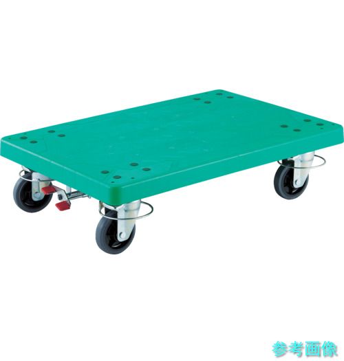 メーカー：トラスコ中山(株) 在庫状況：仕入先在庫品 納期：お支払い確認後、3営業日以内出荷予定（欠品時は早急にご連絡いたします。） 商品特長：●堅牢なリブ構造で耐久性に優れた樹脂台車です。●再生ポリプロピレン樹脂を使用し環境に配慮した台車...