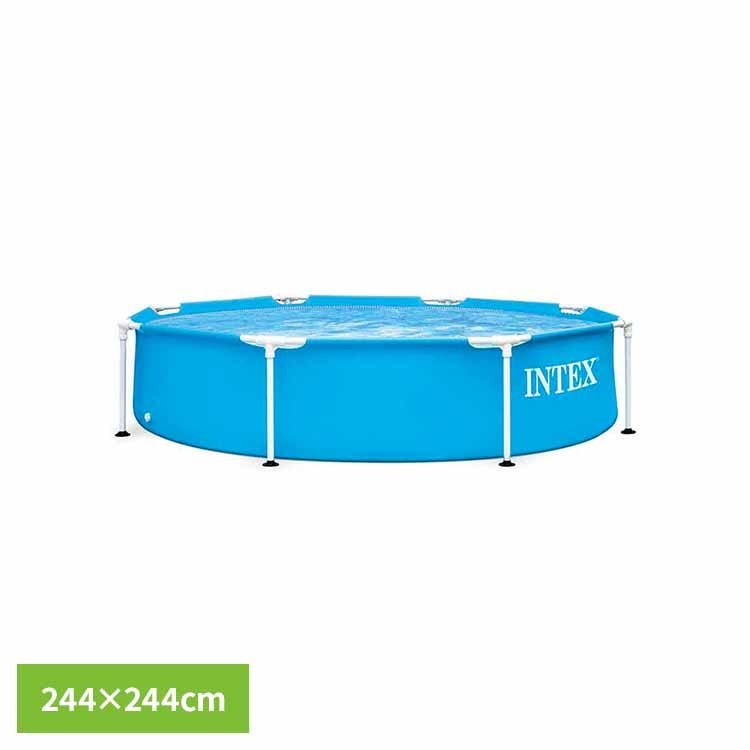 パーツを組み立て水を入れるだけの簡単大型プールです。別売りのフィルターポンプ接続可能。●商品サイズ（cm）幅約244×奥行約244×高さ約51●商品重量約9kg●水量目安約1828リットル（検索用：INTEX プール 大型 家庭用 AGP ...