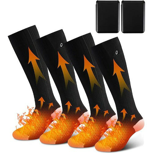 商品説明4段階温度調整可能、大容量6000mAhバッテリー付属の電熱ソックスです。 足先の冷えを防ぎ、血流改善や快適性向上にも。 バッテリーを外せば、洗濯機使用可能なのでメンテナンスも楽。 2足入りなので毎日使えて衛生的。 □使用方法 1....