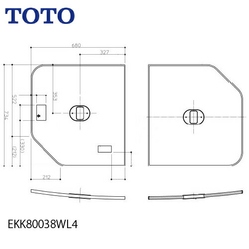 風呂ふた パーツ 1400クレイドル断熱風呂蓋L純正品 TOTO [EKK80038WL4]