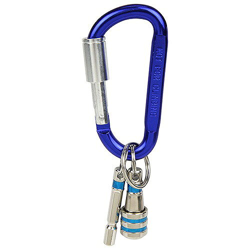 商品詳細先端工具およびキー等をまとめてホールドできるセットです。 【用途】 先端工具、キー等の落下防止。 【機能】 ●ネジ式ロック付カラビナ小を採用しているので、不意の脱落防止はもちろん、取付ける場所も選びません。 ●スライド脱着で取替が簡...
