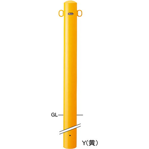 メーカーサンポール(SUNPOLE)商品名ピラー車止め スチール 埋込400 両フック　φ101.6(t3.2)×H850＋埋込400mm品番FPA-11U4-F11(W)商品説明直線的なラインが街にリズムを生み出す、スタンダードタイプの車...