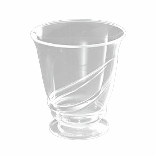 ■1個あたり57.07円■ポリスチレン（PS）の特性を充分に活かし、ガラスの透き通るような輝きと美しいデザインを実現したデザートカップです。■用途ごとに選べる豊富なデザインバリエーションが魅力です。 サイズ 76パイ×70mm(満杯容量15...