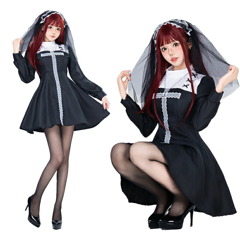 サイズ M、XL商品説明 可愛い修道服おうち遊び、イベント、パーティー、コスプレ衣装,誕生日プレゼント、 文化祭、イベント、学園祭、コスプレ、ハロウィ ン、クリスマス、お祭り、イベント、コレクション化祭、パーティーなどの場合も活躍しています...