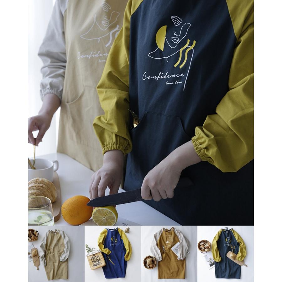 ●新登場話題製品！北欧風おしゃれ割烹着！●身幅ゆったりしているので 気になるウエストラインやヒップも隠れて体型カバーできます。●アウトドア、キャンプ、バーベキュー、ガーデニング、DIYなどにぴったりです。●綿の素材でやわらかく肌触りも良く、...