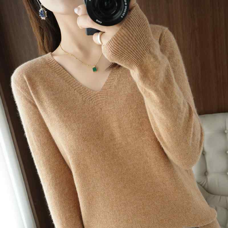 ・面料: 网纱・主な素材: その他・柄: 無地・厚さ: 中厚・組み合わせ: 単品・スタイル: プルオーバー・フィット: ゆったり・袖: レギュラー袖・ネックライン: Vネック・袖丈: 長袖・着丈: 普通(50cm<着丈≤65cm)・工...