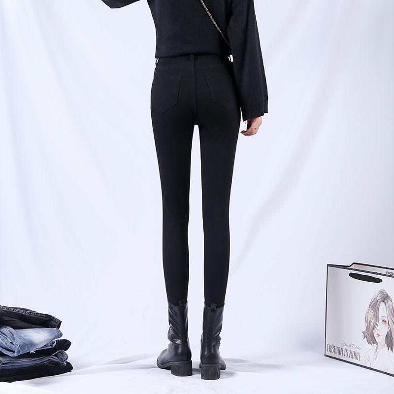 ・生地: デニム/綿・主な生地の成分: 綿・主な生地の成分の含有量: 71%-80%・裏地の成分含有量: 71%-80%・スタイル: ペンシルパンツ・パンツ丈: 長ズボン・ウエストタイプ: ハイウエスト・流行の要素: 無地,ウォッシュ加工,...