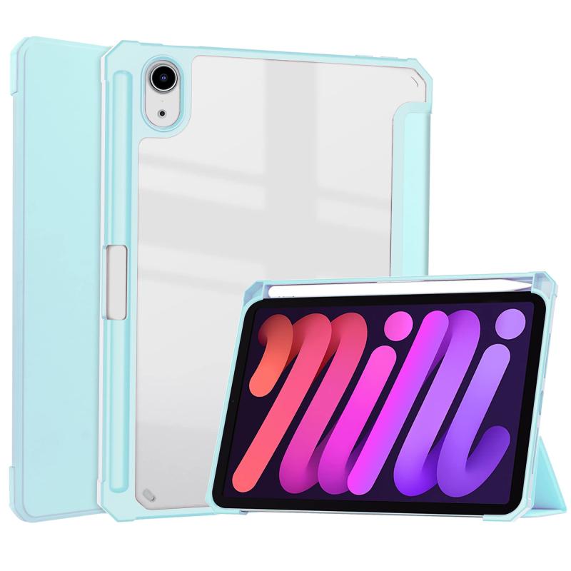 iPad mini 6 ケース iPad mini 6 ケースペンホルダー付き iPad mini 6 カバー【Trocent】 iPad mini 6 ケース 2021 iPad Mini 第6世代 ケース iPad mini 8.3 イ...