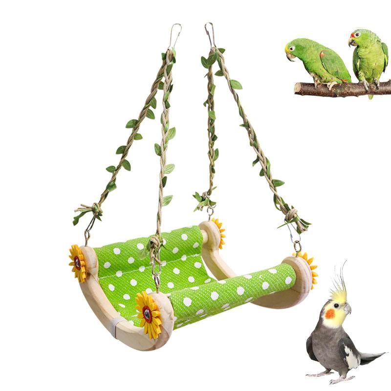 鳥かご ハンモック 鳥用おもちゃ インコ おもちゃ 小動物ハンモック 止まり木 クライミング キャンバス 吊り下げ 鳥の巣 遊び場 ストレス解消 運動 ケージ飾り鳥用品 インコ用品【適用対象】フィット感のあるサイズで、文鳥、ワカケホウセイイ...