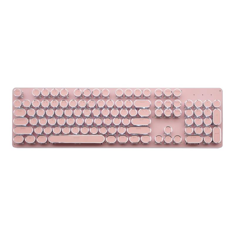EWEADN メカニカル式ゲーミングキーボード タイプライター風フルキーボード アンチゴースト 防衝突 RGB発光LEDバックライト付き 英語配列 Windows/Mac対応 Bluetooth/2.4G/有線 オフィス&amp;ゲーム用 ...