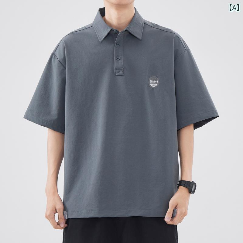 ・主な素材: 綿100%・スタイル: 青春流行・スタイル詳細: 18-24歳向け・カテゴリ: シャツ・タイプ: 開衫・フィット: ワイド・ネックライン: ラペル・袖丈: ショートスリーブ・柄: アルファベット/数字/テキスト・厚さ: スタン...
