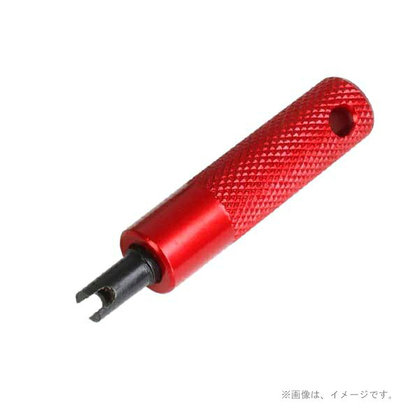【品名】 エアバルブコアドライバー 【品番】 D59-04-103 【特徴】 スピーディな作業に欠かせないバルブコア専用ドライバー。先端部は耐久性に優れたクロモリ鋼を採用、ローレット加工を施したシャフト部分はアルミ製。全長45mm 【備考】...